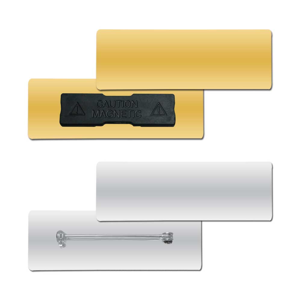 Shiny Gold and Silver Plated Badges | Promotional Gifts Suppliers